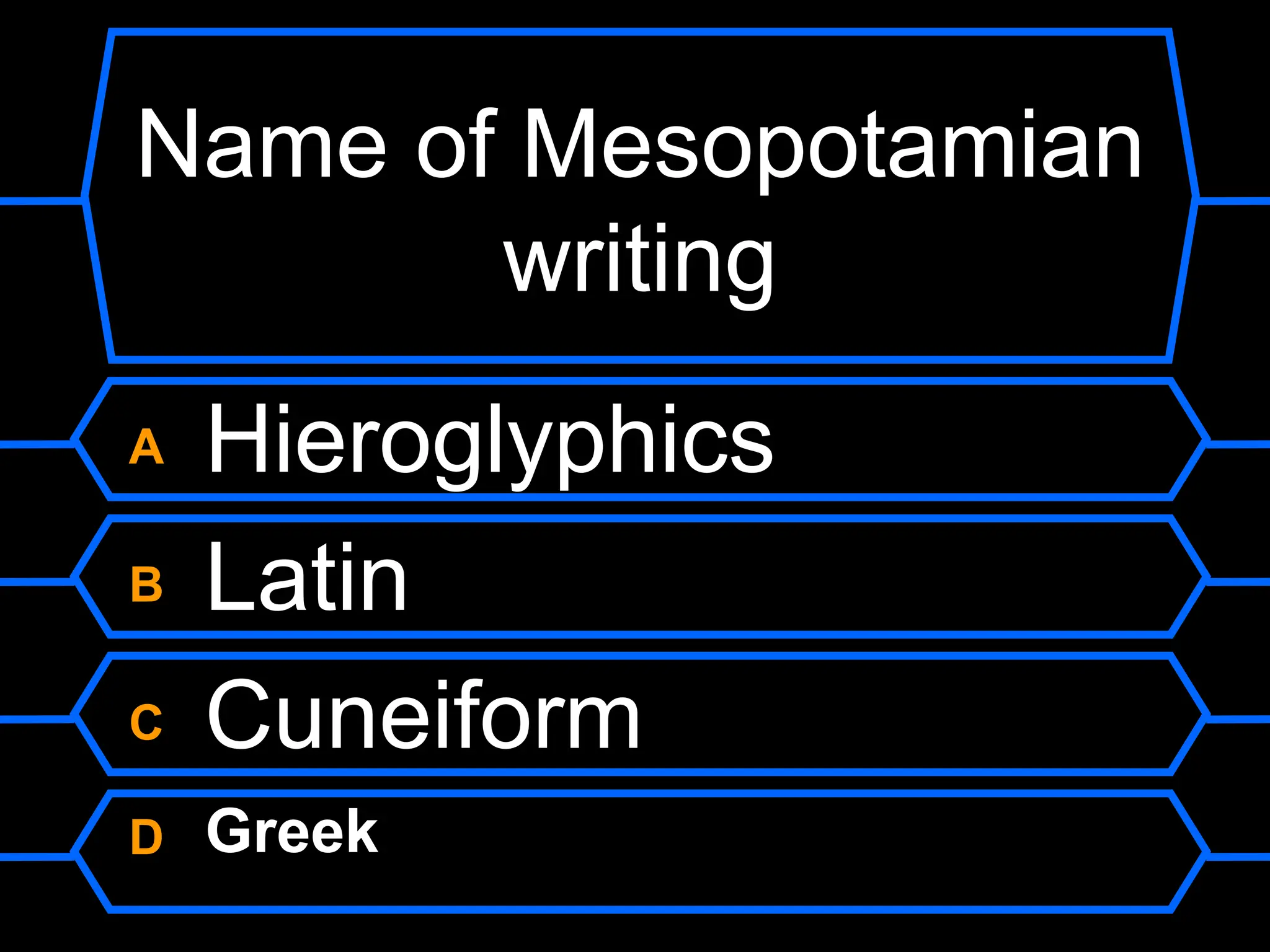 WHO WANTS TO BE A MILLIONAIRE: MESOPOTAMIA AND EGYPT EDITION | PPT