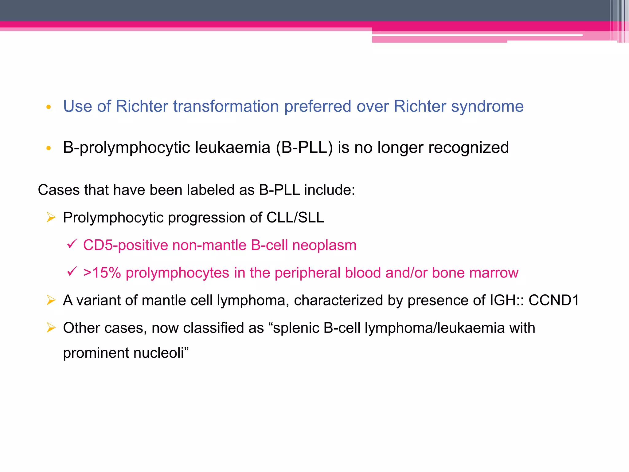 who 5th hematolymphoid B cell neoplasm.pptx