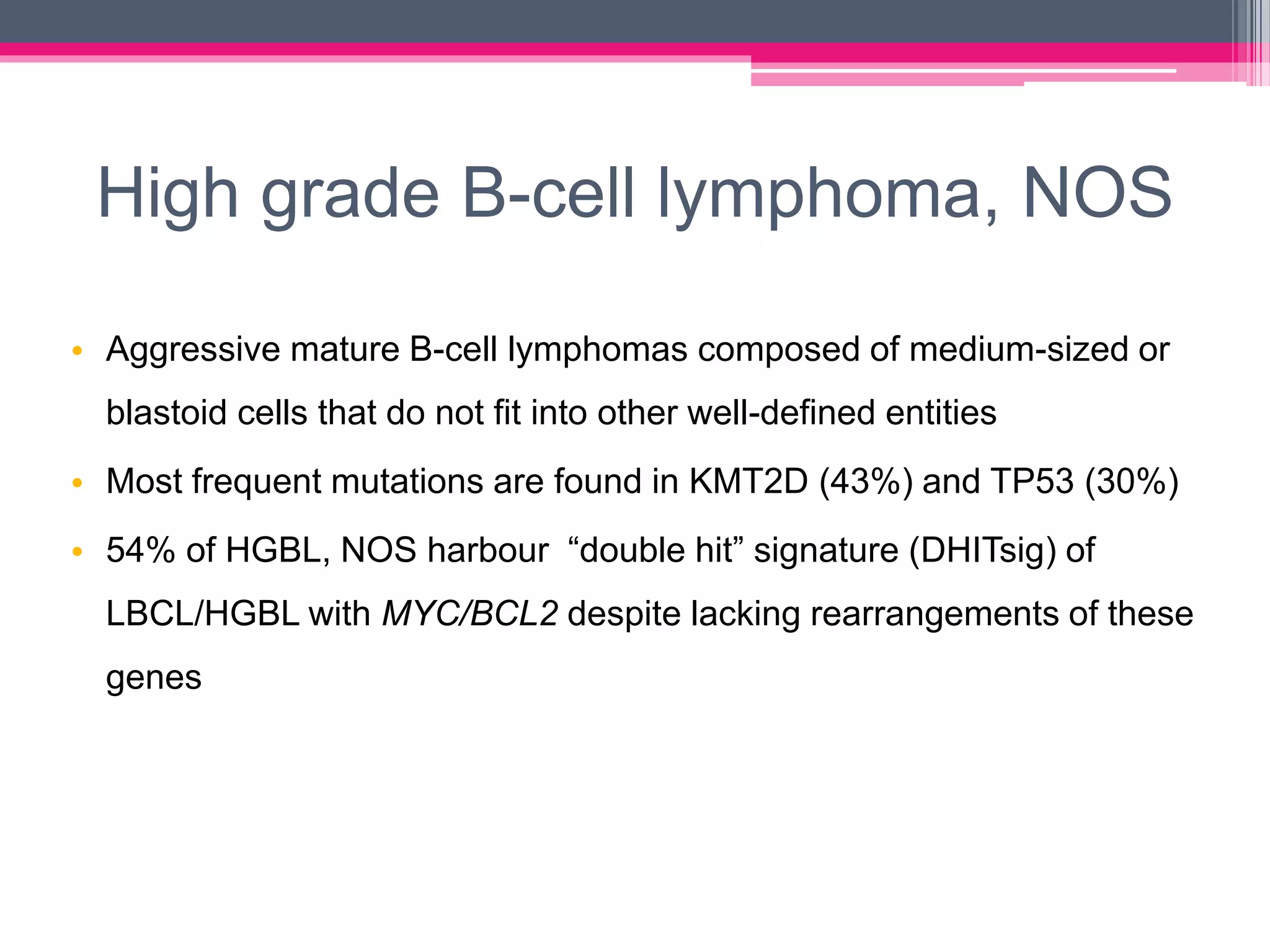 who 5th hematolymphoid B cell neoplasm.pptx