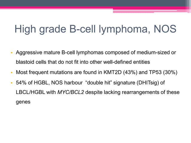 who 5th hematolymphoid B cell neoplasm.pptx