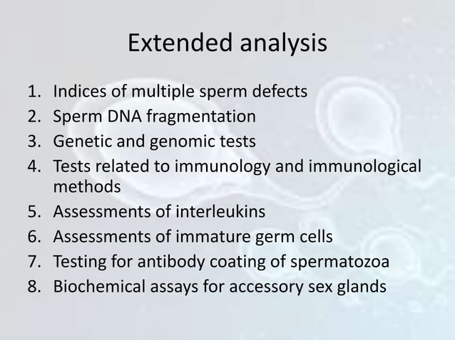 WHO 6TH EDITION UPDATE FOR SEMEN ANALYSIS | PPTX | Infertility ...