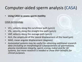 WHO 6TH EDITION UPDATE FOR SEMEN ANALYSIS | PPTX