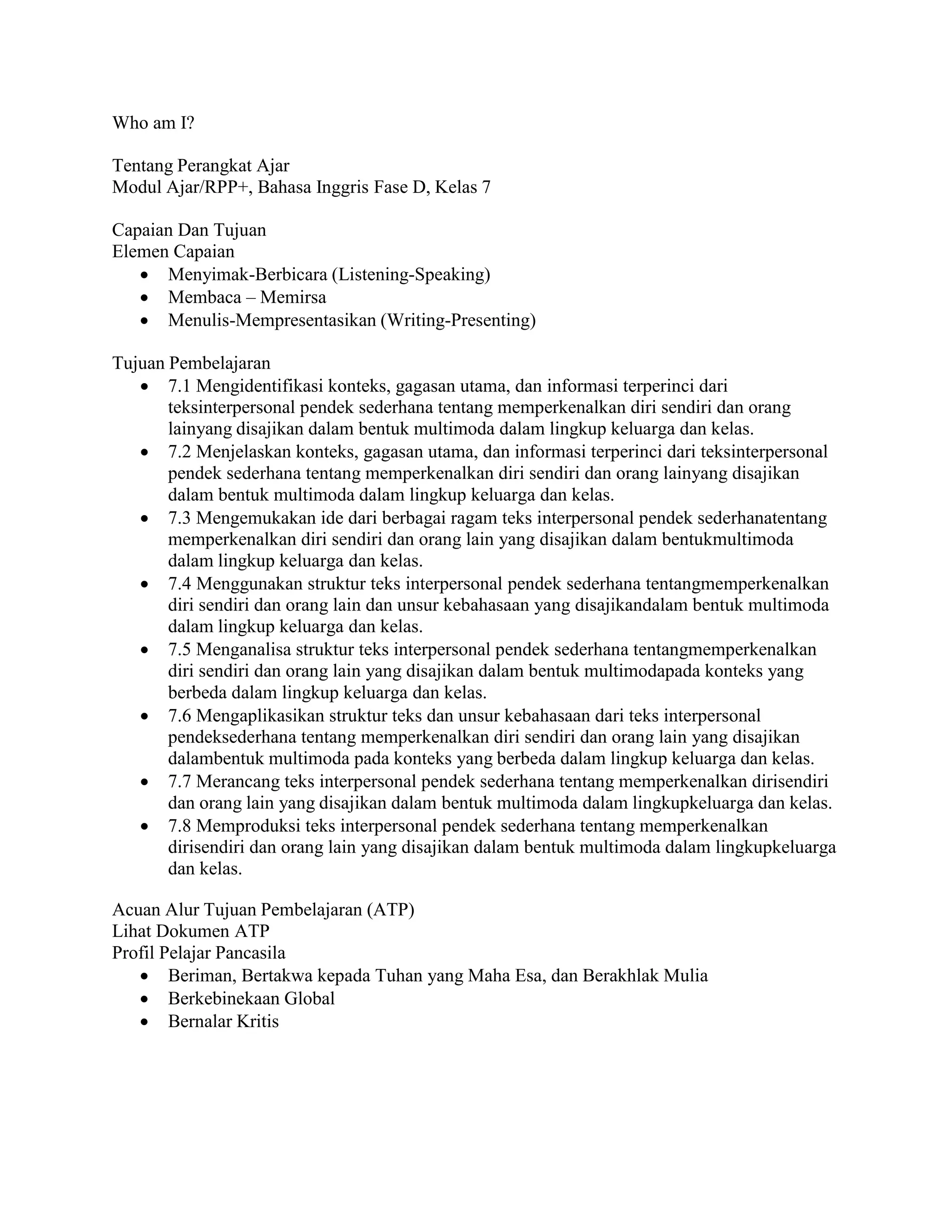 RPP Bhs inggris Who am I.docx