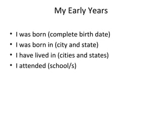 Who am i template | PPT