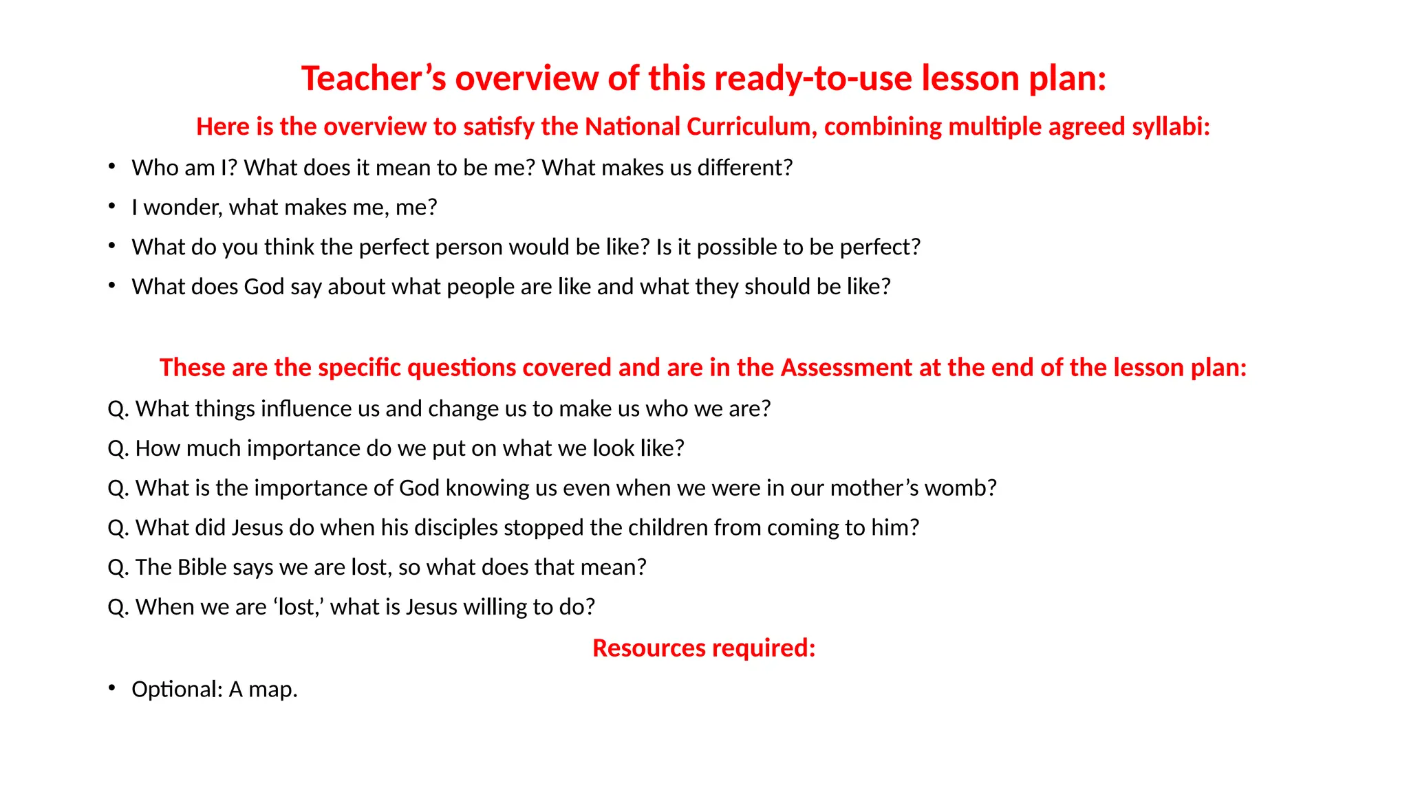 Who am I - What things influence us lesson plan.pptx