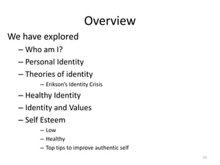 'Who am I?' Exploring Personal Identity | PPTX