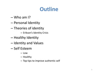 'Who am I?' Exploring Personal Identity | PPTX
