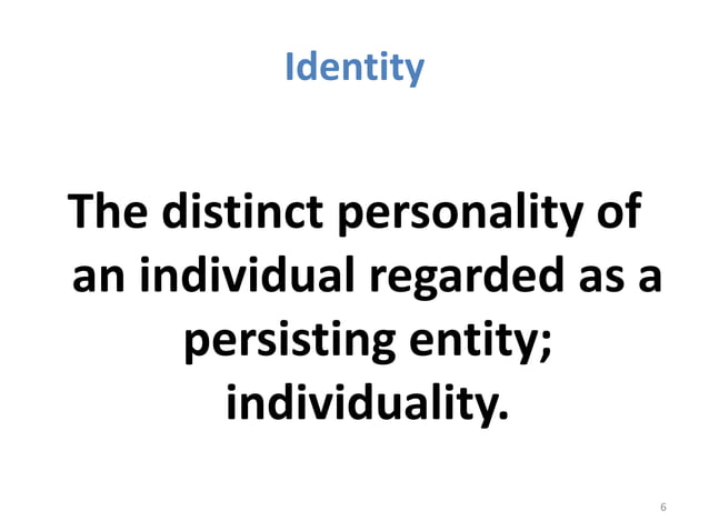 'Who am I?' Exploring Personal Identity | PPTX