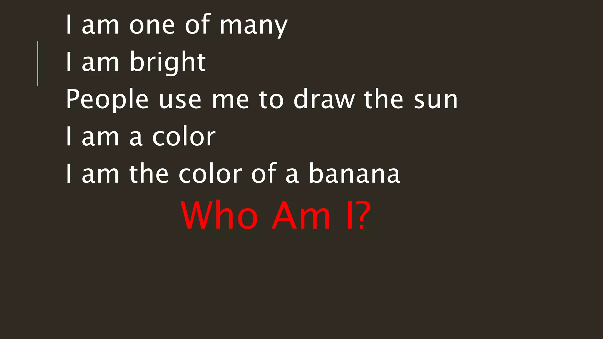 Who am I level 1 | PPTX