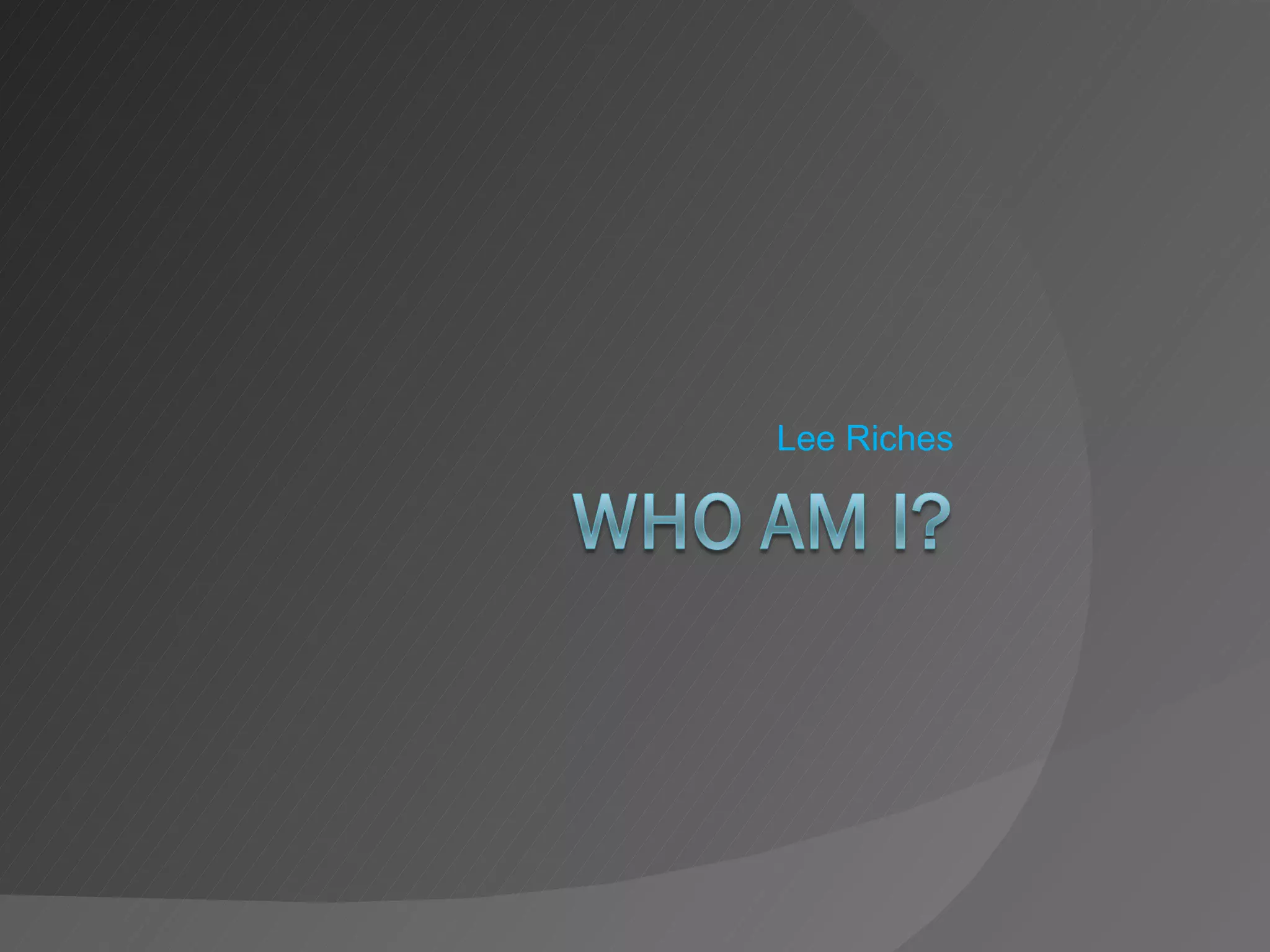 Who am i presentation | PPT