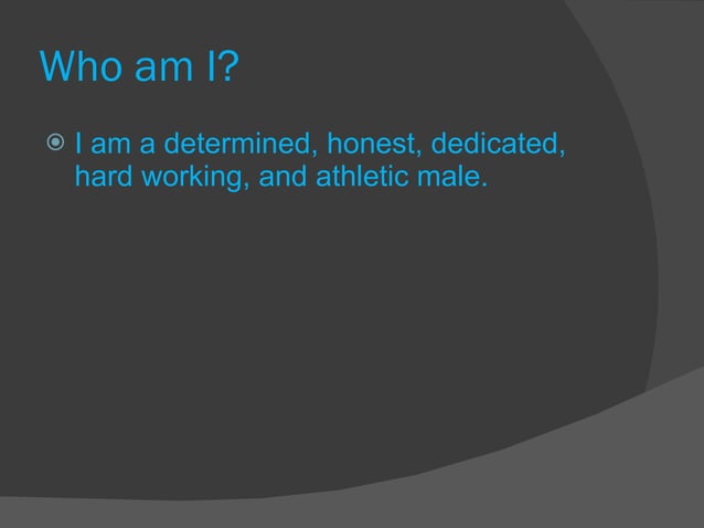 Who am i presentation | PPT