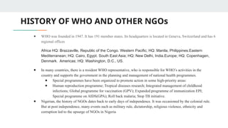 WHO AND OTHER NGOs community med notes.pptx
