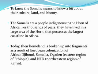 THE ORİGİN OF SOMALİA | PPTX