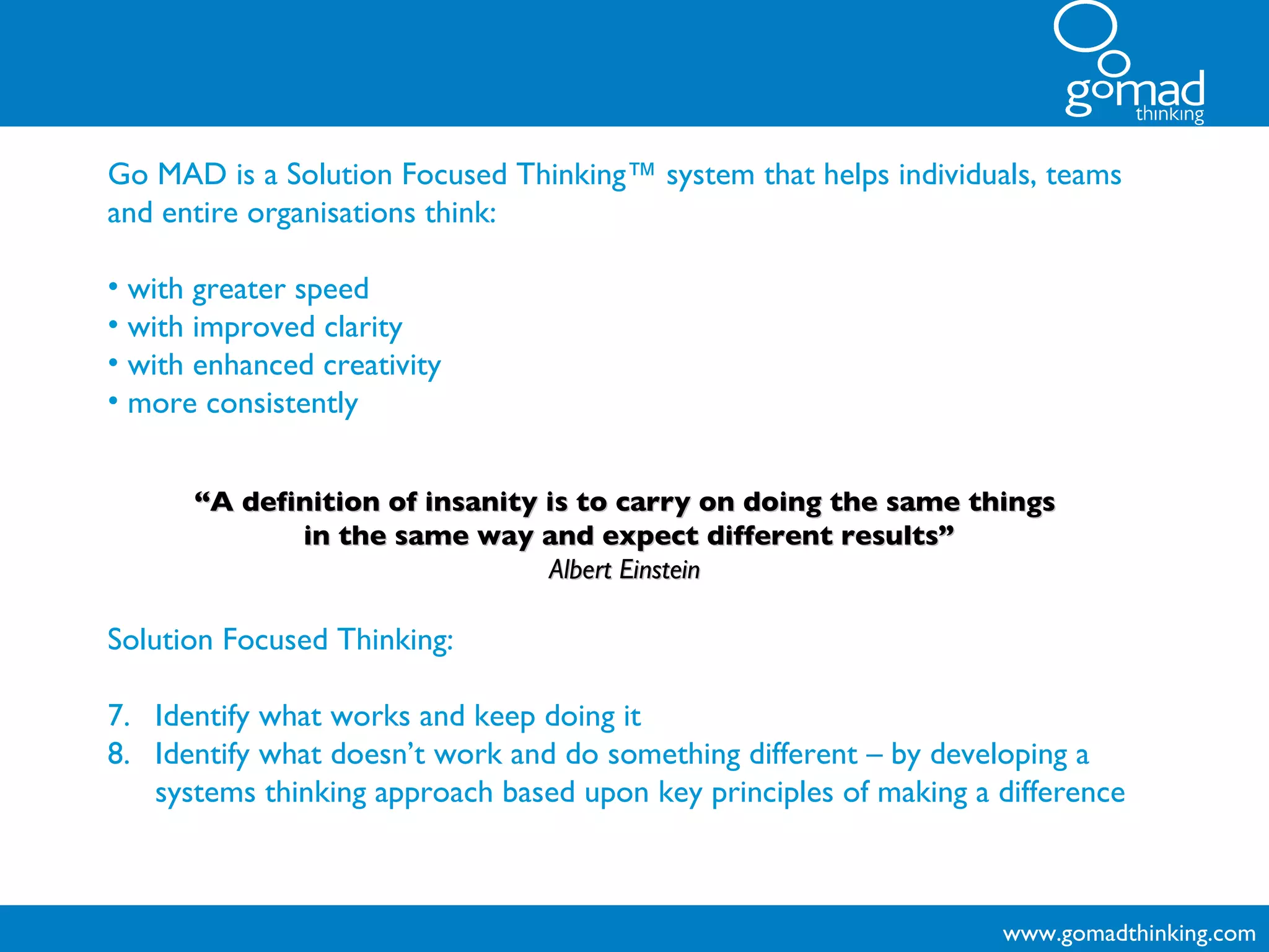 Who Are Go Mad Thinking | PPT