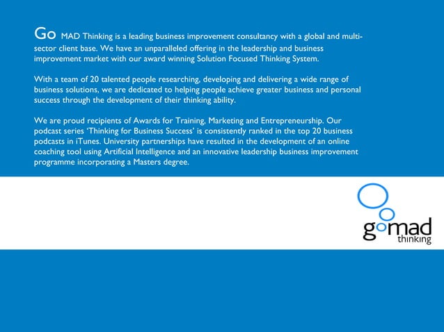 Who Are Go Mad Thinking | PPT | Business | Business and Finance