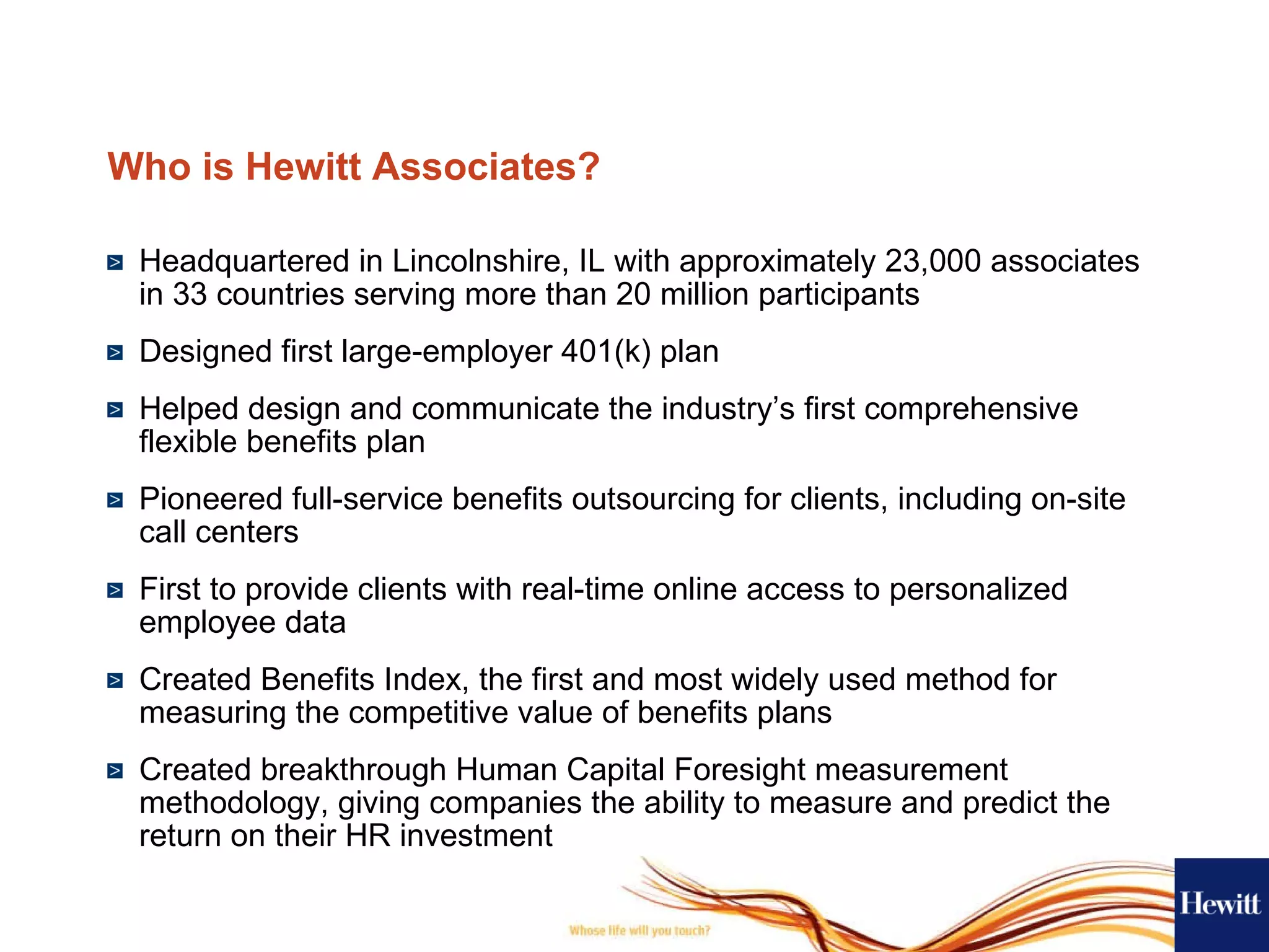 Hewitt Associates - A True Business and Cultural Overview | PPT