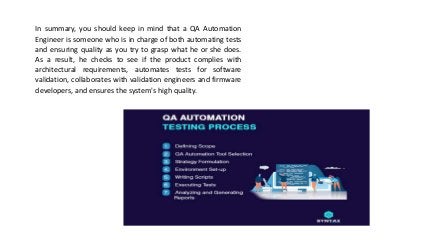 Who Are QA Automation Engineers and What Is QA Automation | PPT