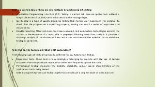 Who Are QA Automation Engineers and What Is QA Automation? | PPTX