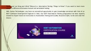 Who Are QA Automation Engineers and What Is QA Automation? | PPTX