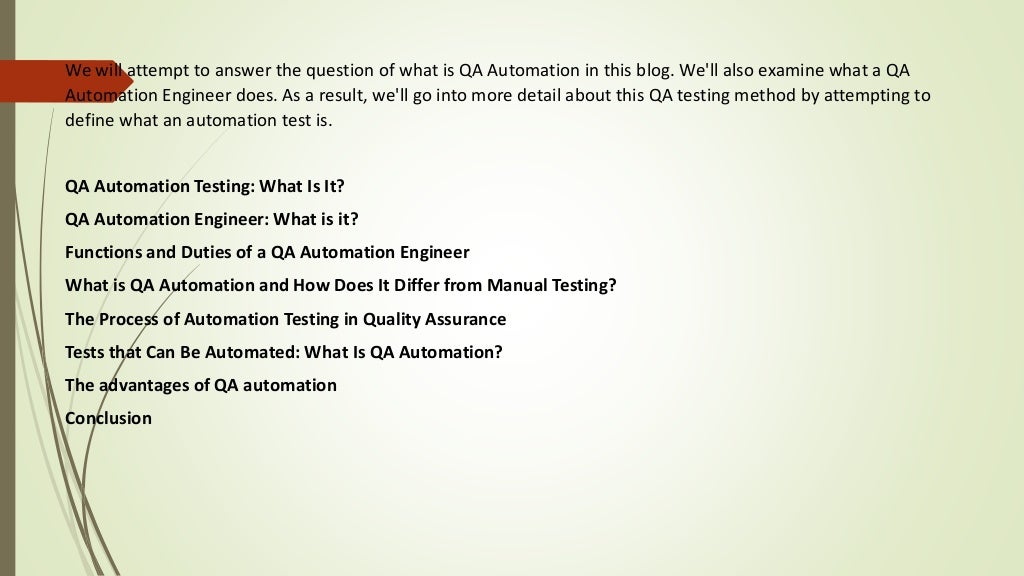 Who Are Qa Automation Engineers And What Is Qa Automation Ppt