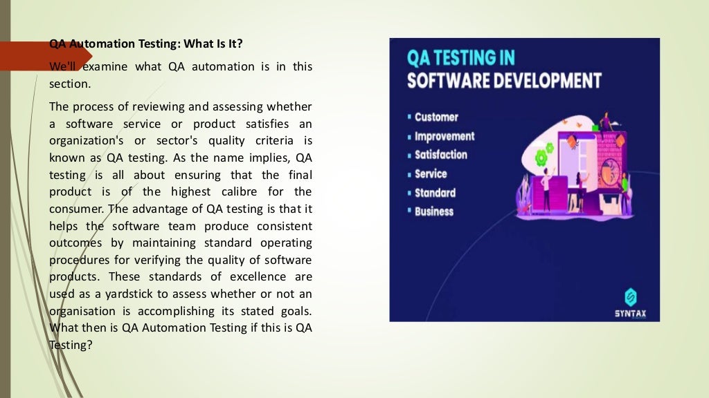 Who Are Qa Automation Engineers And What Is Qa Automation Ppt