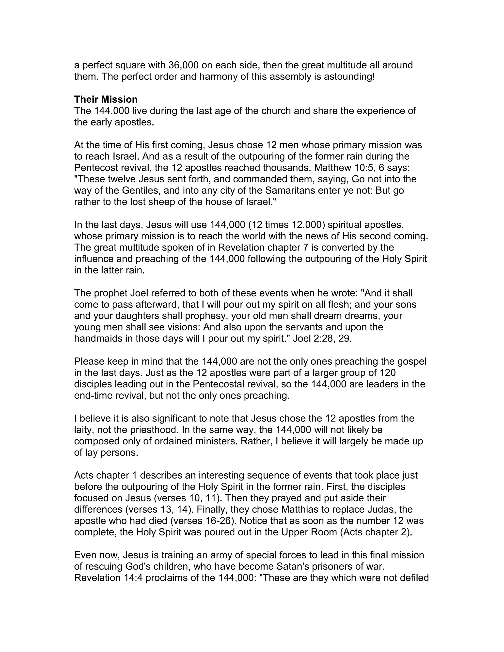 Who are the 144,000 handout | DOC