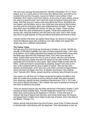 Who are the 144,000 handout | DOC