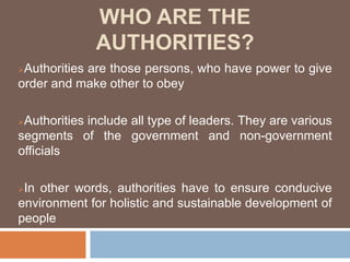 Who are the authorities | PPT | Free Download