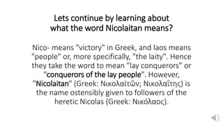 Who are the Nicolaitans? | PPTX