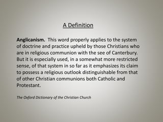 Who are we as anglicans | PPTX