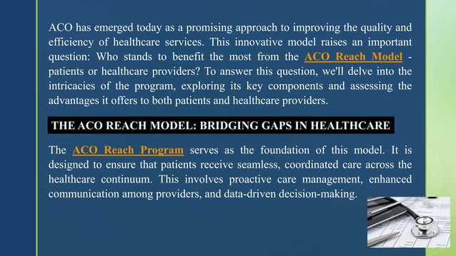 Who benefits most from the aco reach model – patients or healthcare ...
