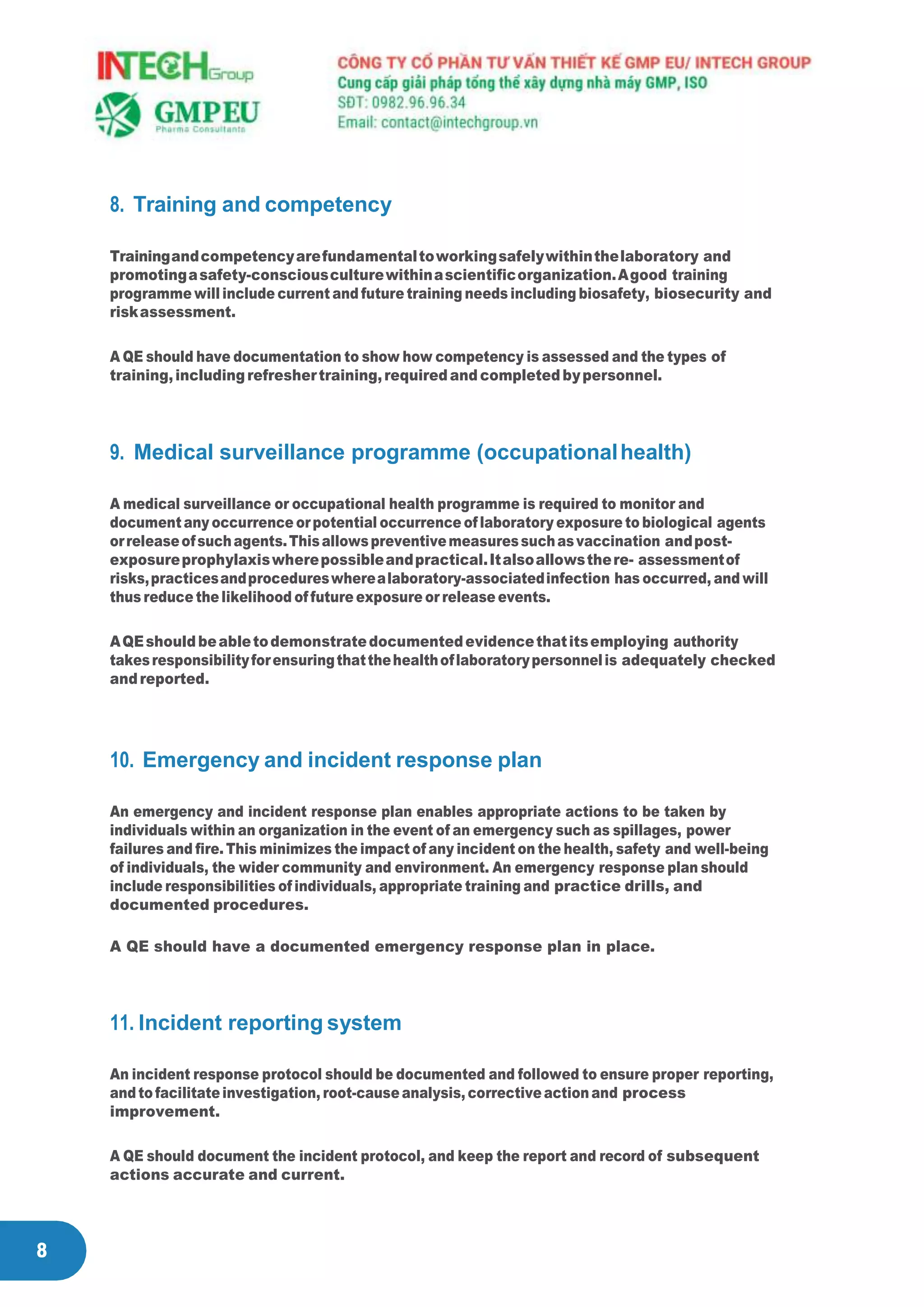 WHO BioHub System. Biosafety and biosecurity: Criteria and operational | DOCX