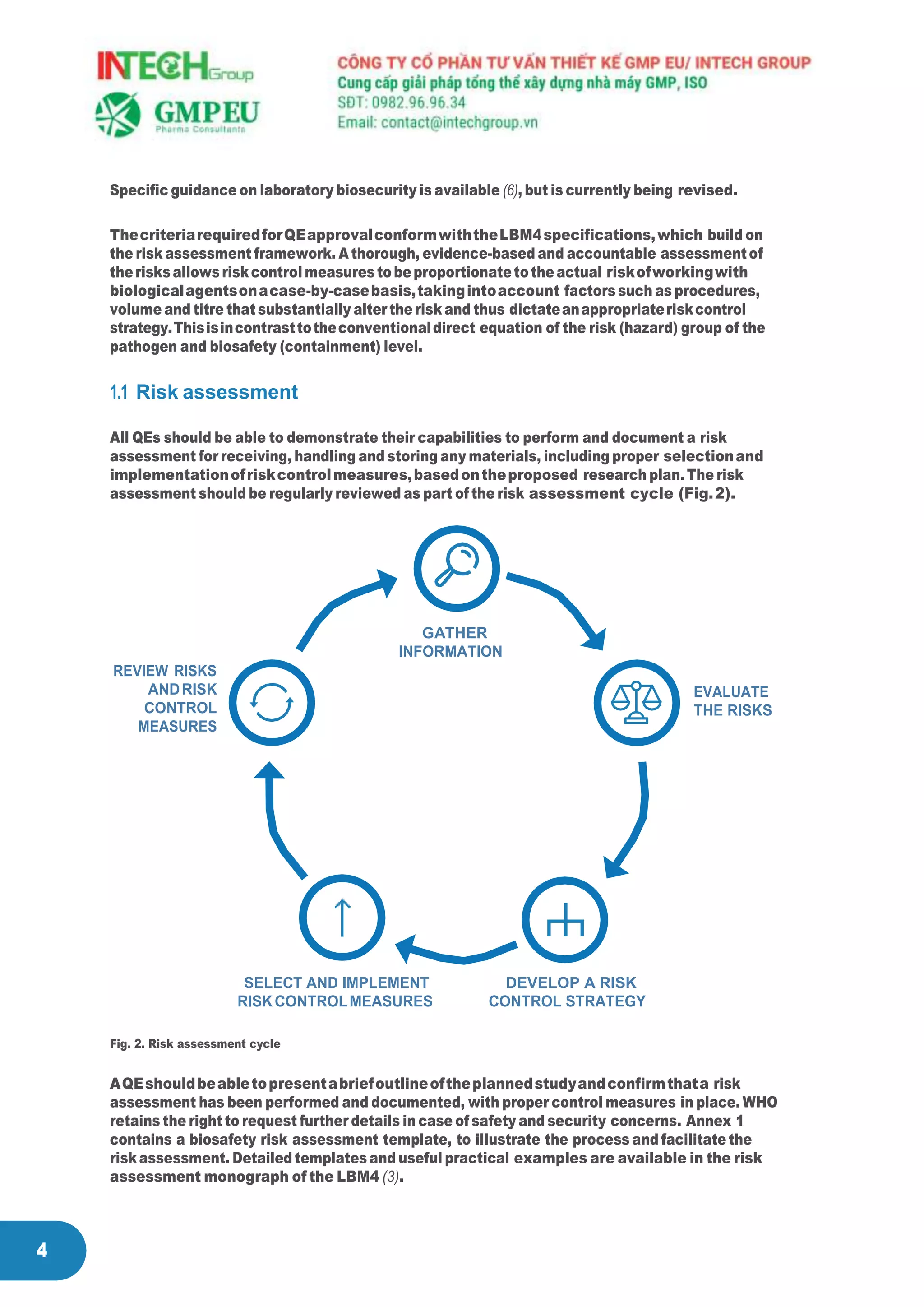 WHO BioHub System. Biosafety and biosecurity: Criteria and operational ...
