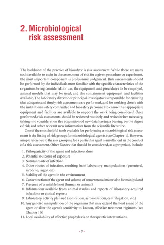 Who biosafety manual | PDF
