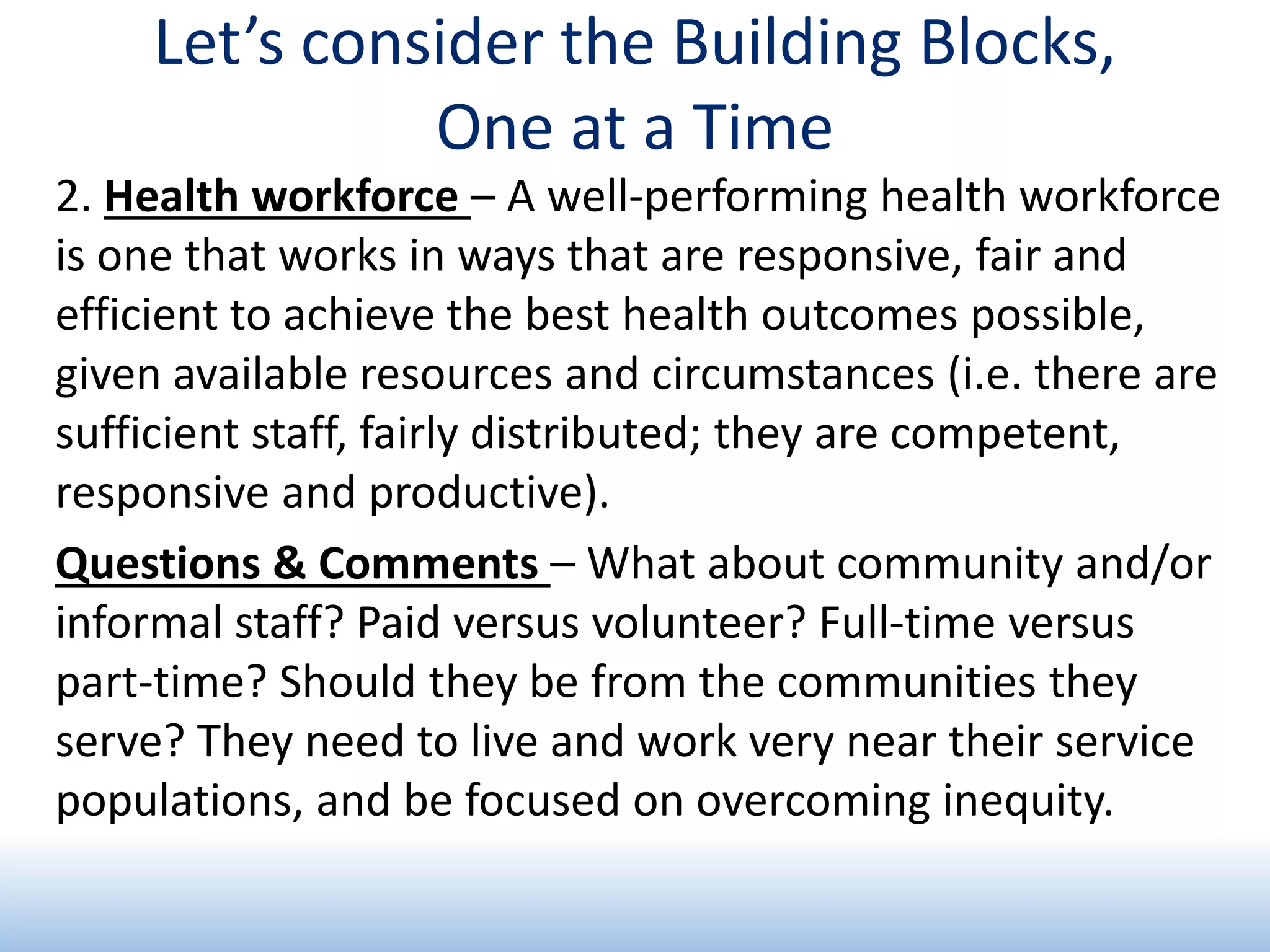 WHO Building Blocks_ | PDF