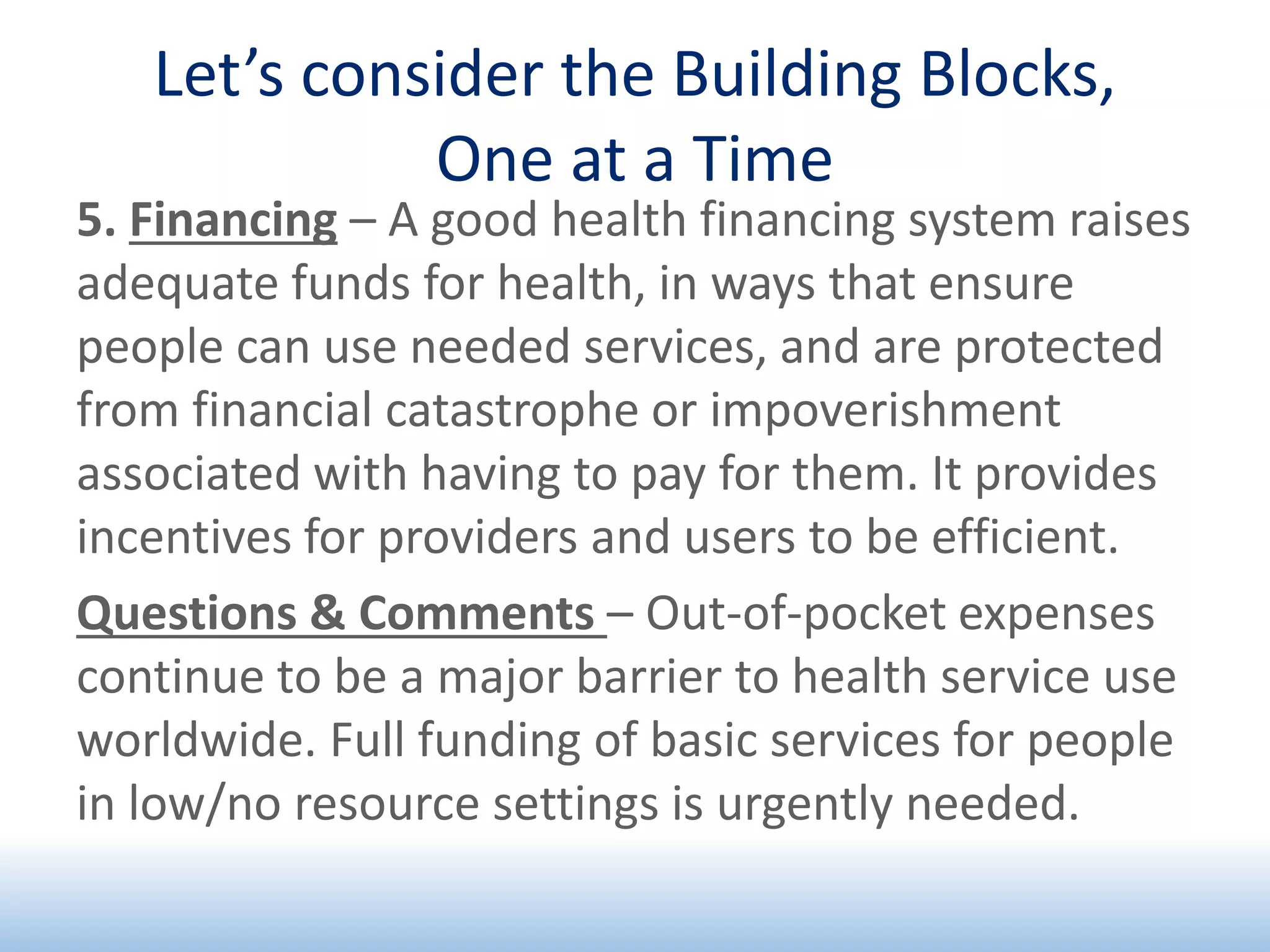 WHO Building Blocks_ | PDF