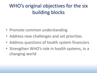 WHO Building Blocks_ | PDF