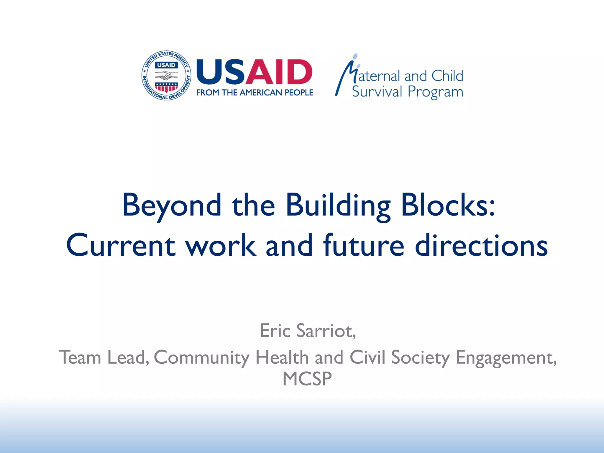 WHO Building Blocks_Sacks | PDF