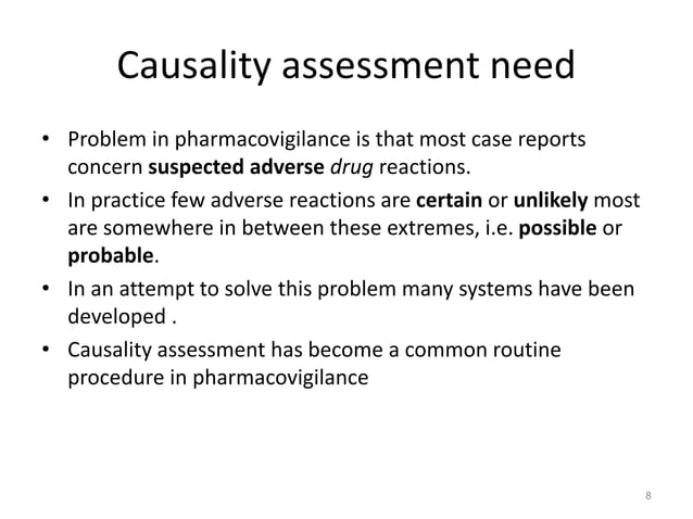 Who causality assessment scale | PPTX