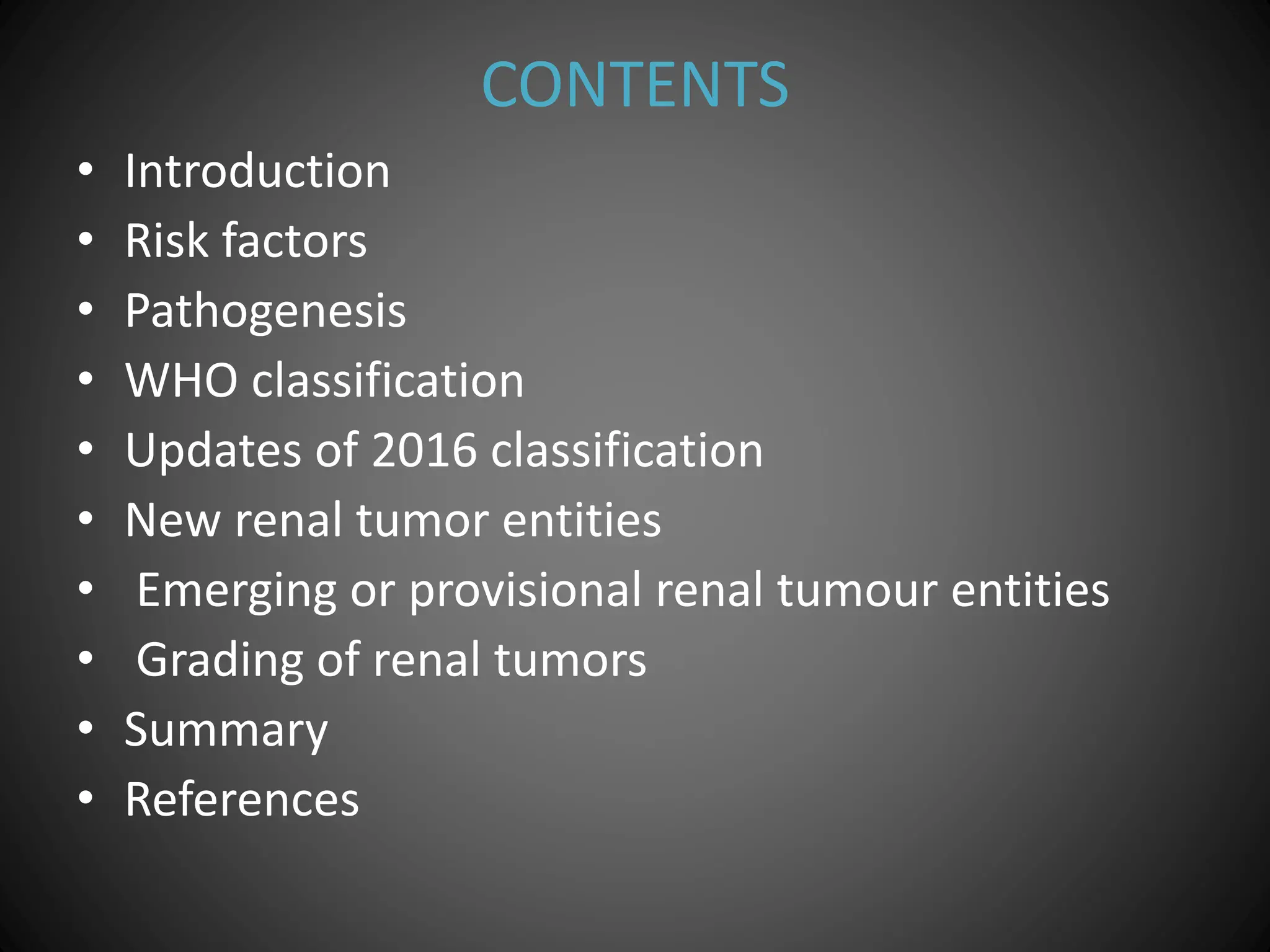 WHO CLASSIFICATION 2016 RENAL CELL CARCINOMA.pptx