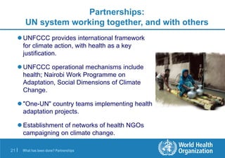 Who climate &_health | PPT