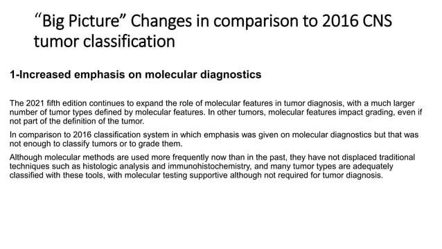 WHO CNS Classification of Tumors 2021-2.pptx | Cancer | Diseases and ...