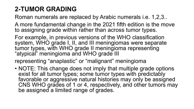 WHO CNS Classification of Tumors 2021-2.pptx | Cancer | Diseases and ...