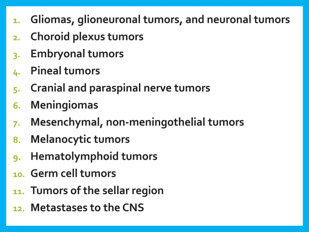 WHO CNS Tumor Classification 2021.pptx | Brain and Nervous System ...