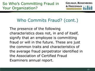 Who Commits Fraud | PPTX | Resume Writing and Advice | Job Search