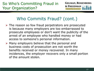 Who Commits Fraud | PPTX | Resume Writing and Advice | Job Search