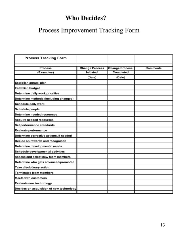"Who Decides?": Fast Track Work System Change | PDF