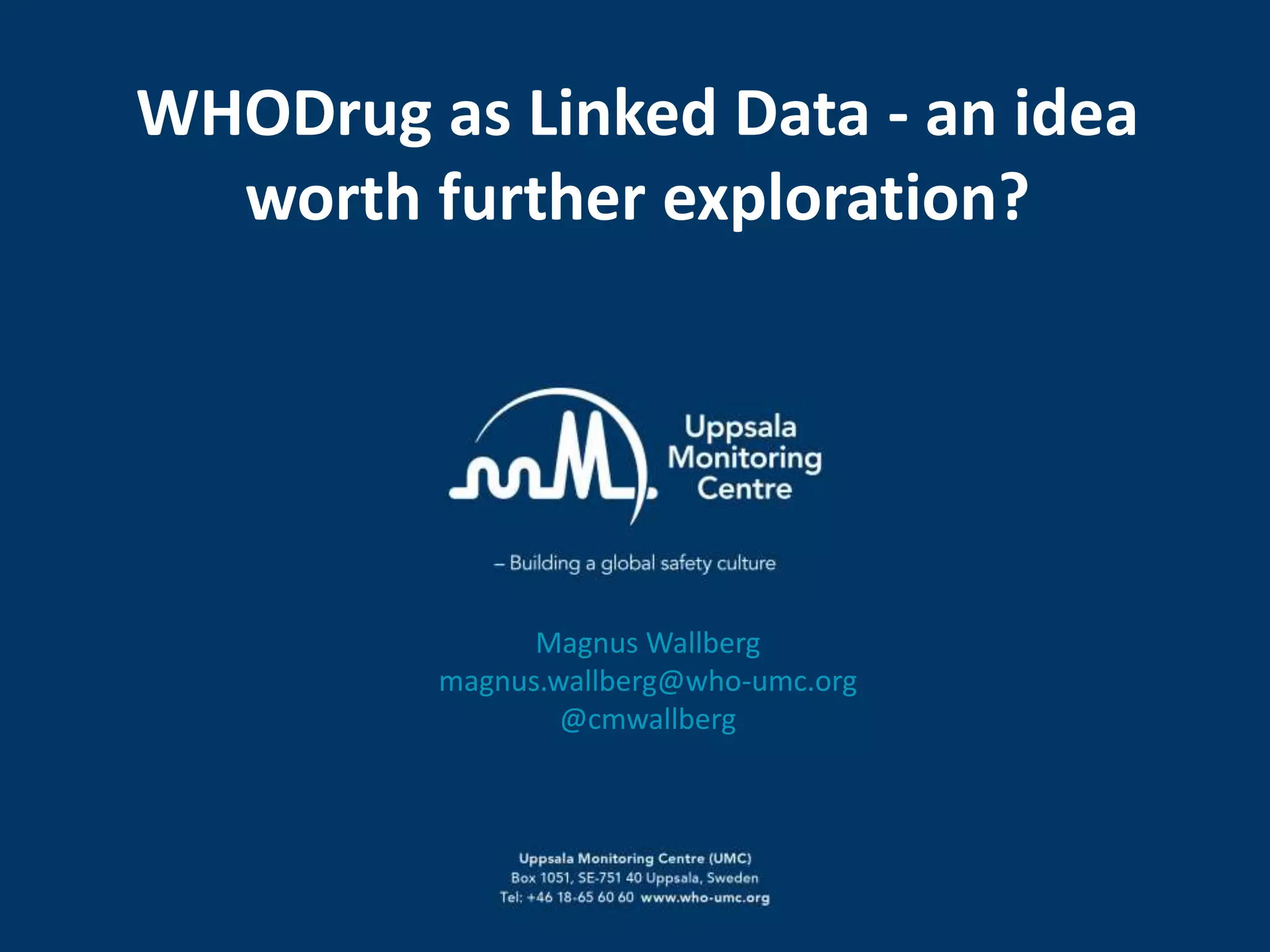 WHODrug as linked data | PPTX