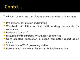 Who expert committee recommendations for pharmaceutical products | PPT