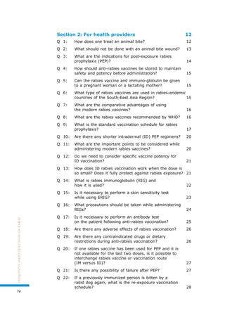 wHO faq for rabies prophylaxis for dog bites | PDF